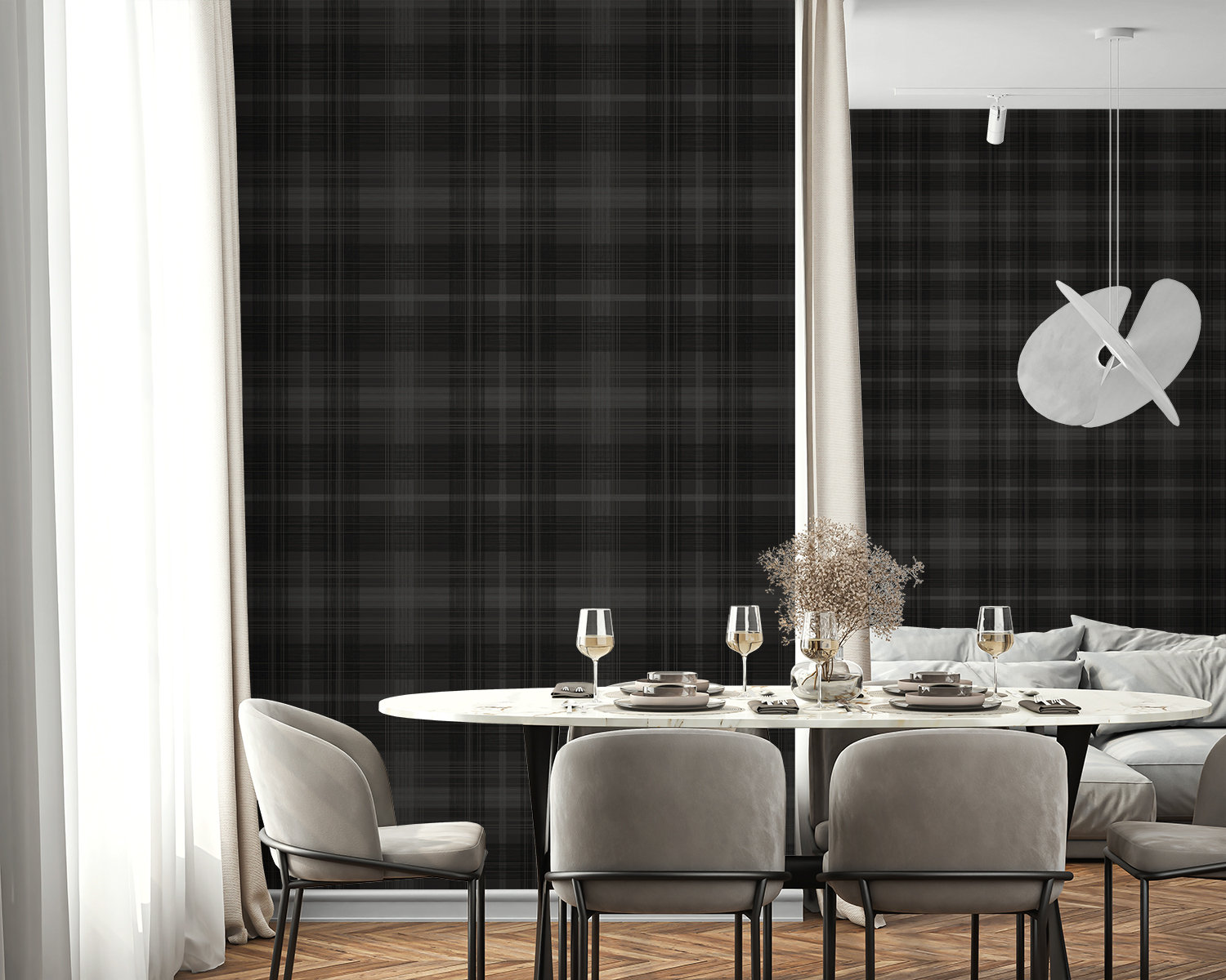 Stacy Garcia Home Argos Crossroads Plaid Peel And Stick Wallpaper | Wayfair