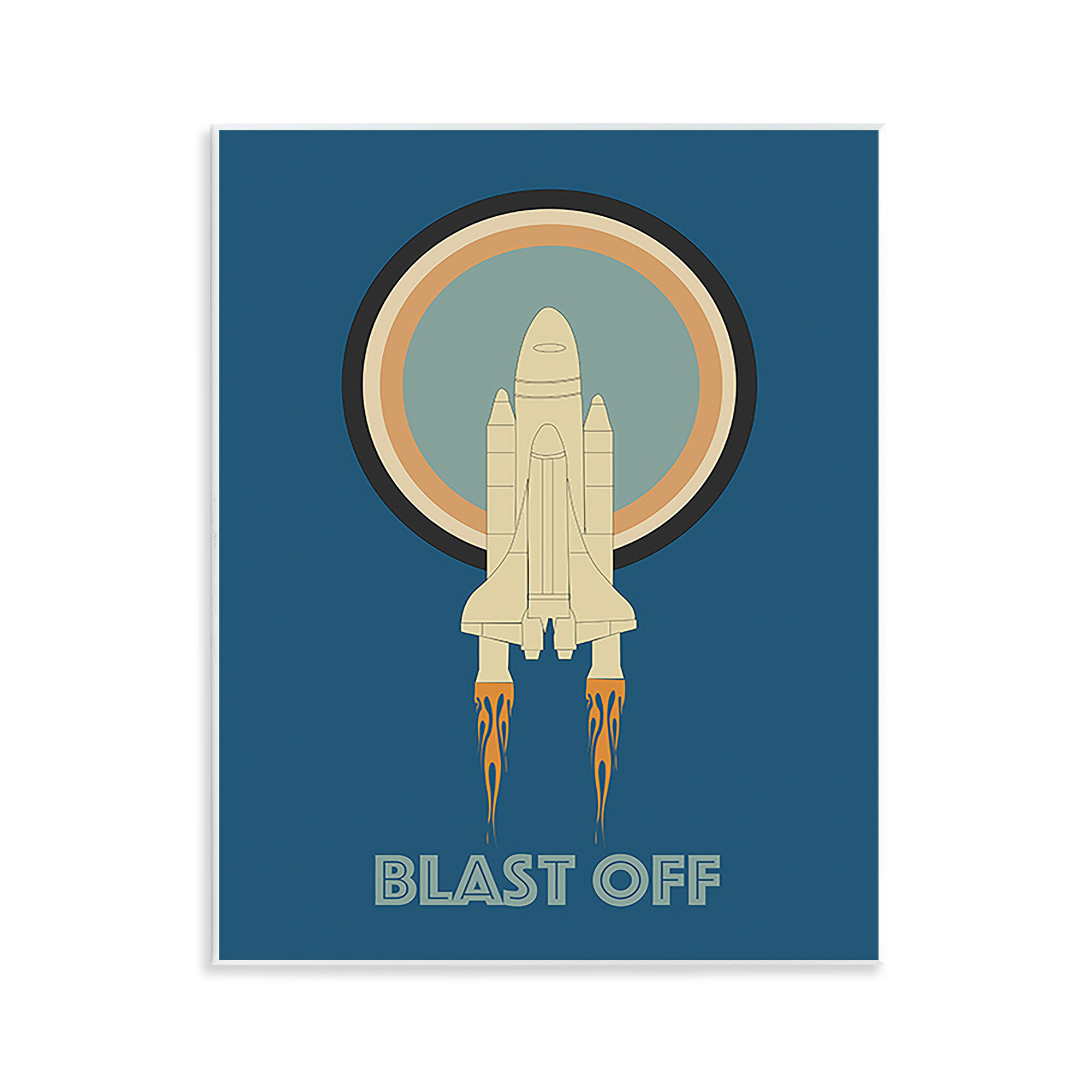 George Oliver Blast Off Vintage Rocket Wall Plaque Art by Ashley ...