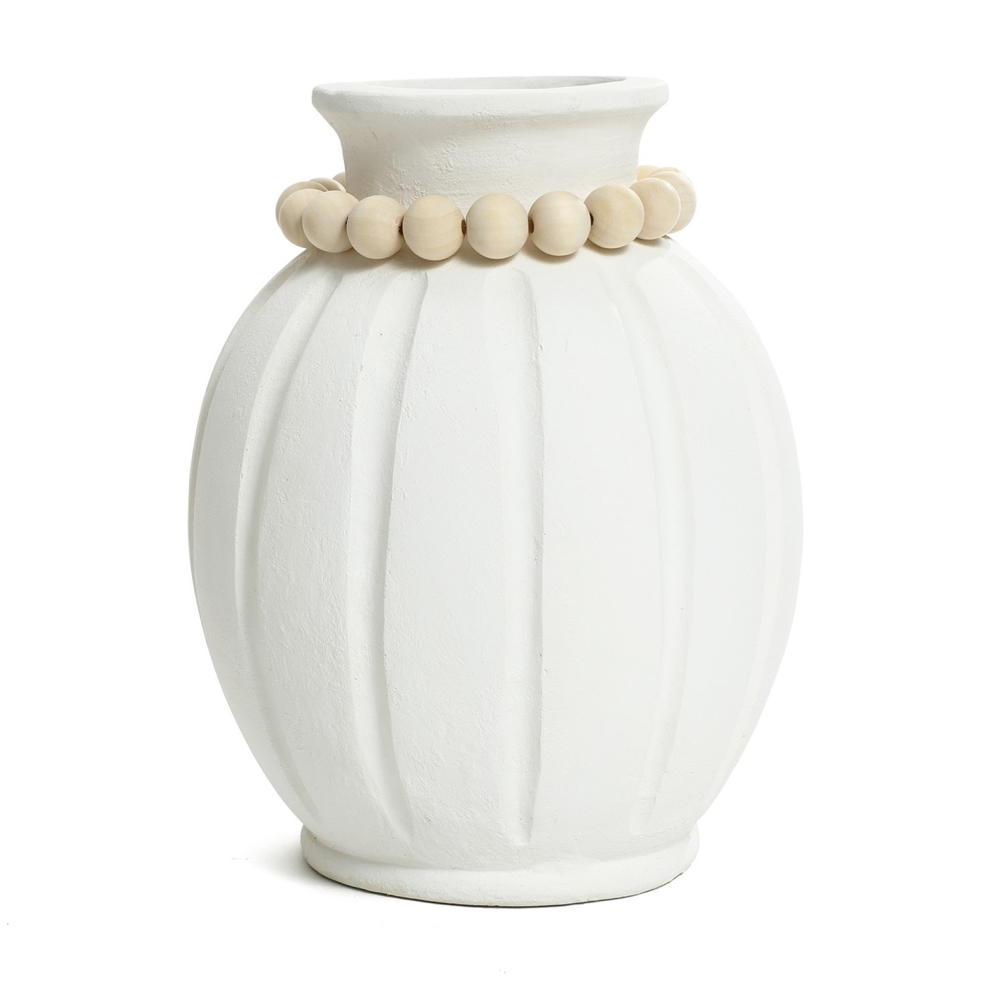 Joss & Main Modern White MgO 15-Inch Tall Round Vase & Reviews | Joss ...