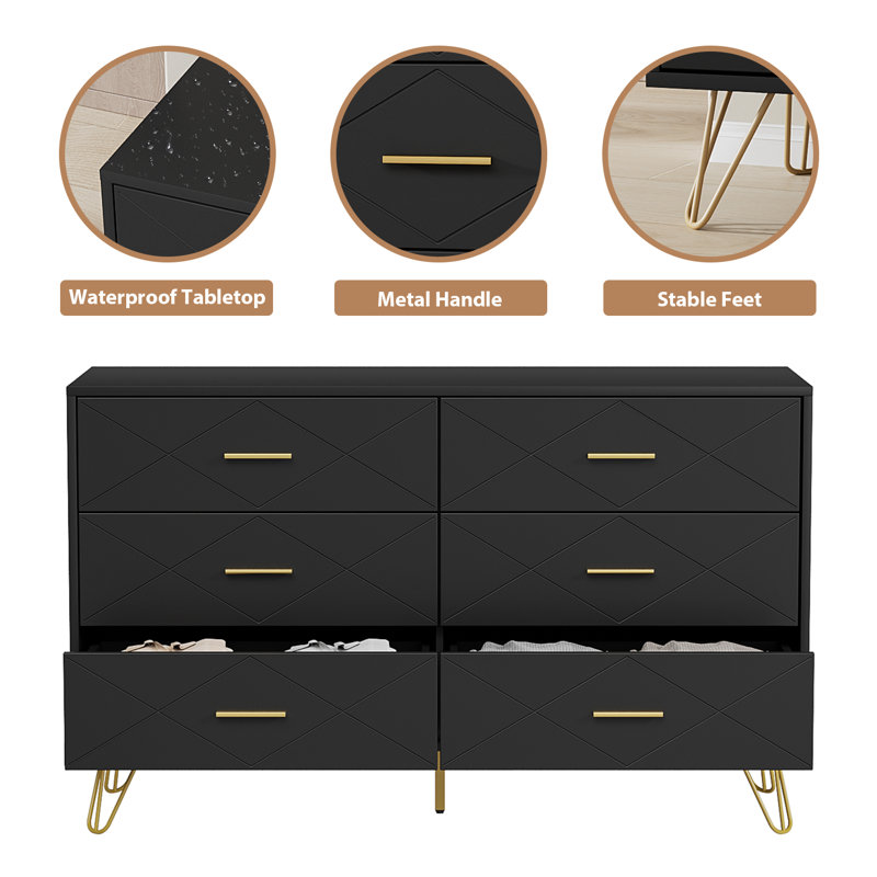 Mercer41 Talich 6 - Drawer Dresser & Reviews | Wayfair