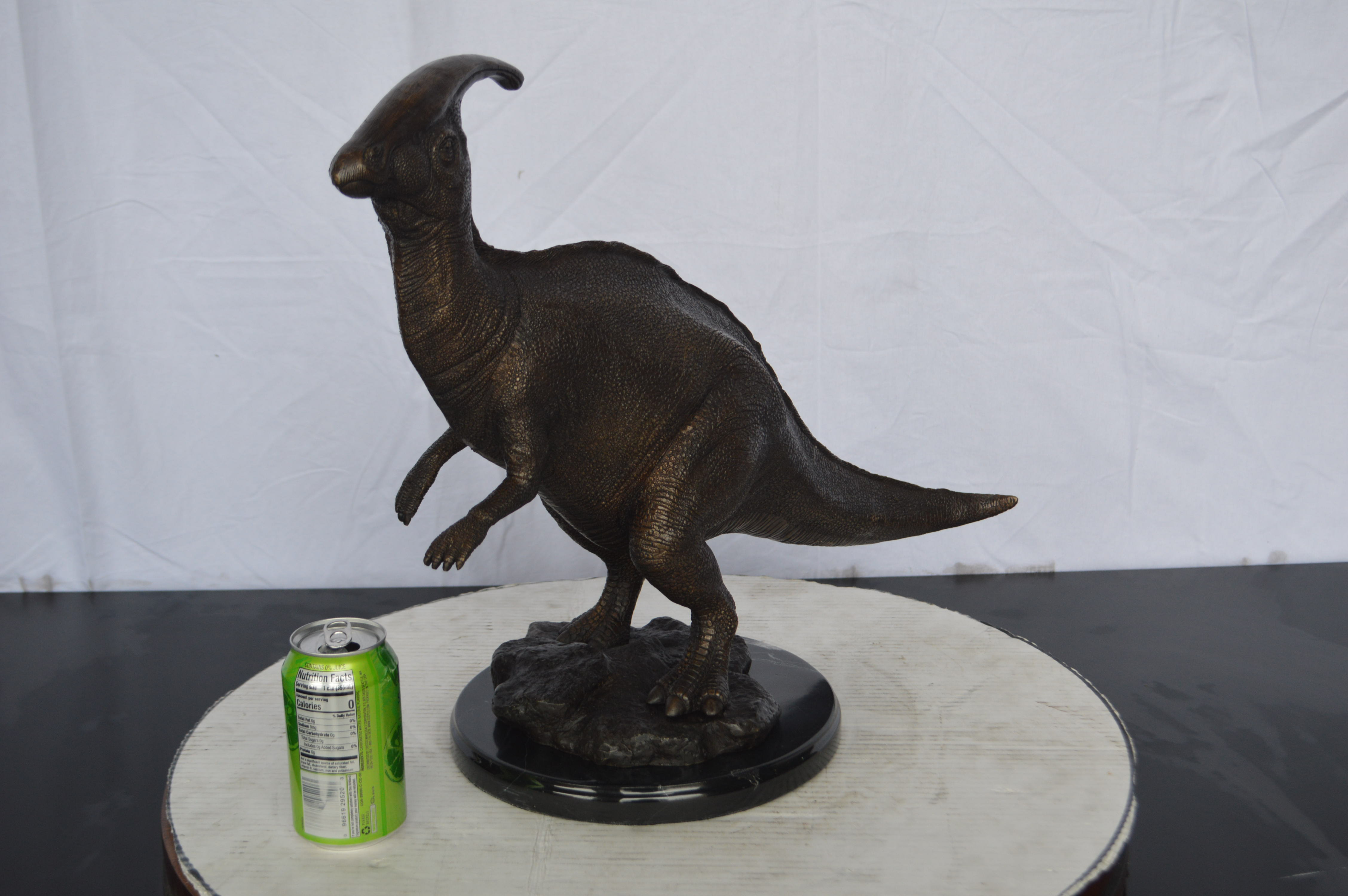 Wildon Home® LeMaster Parasaur Dinosaur Bronze Statue - Size: 11"L x 23 ...