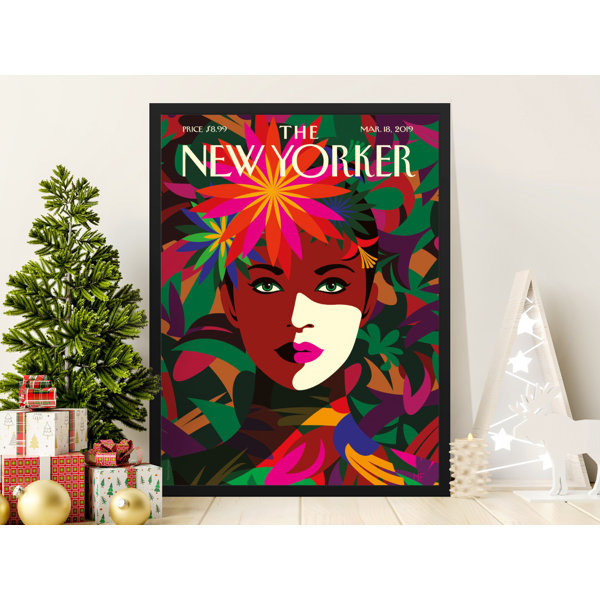 Ivy Bronx The New Yorker Floral Art Cover Illustration Framed Poster ...