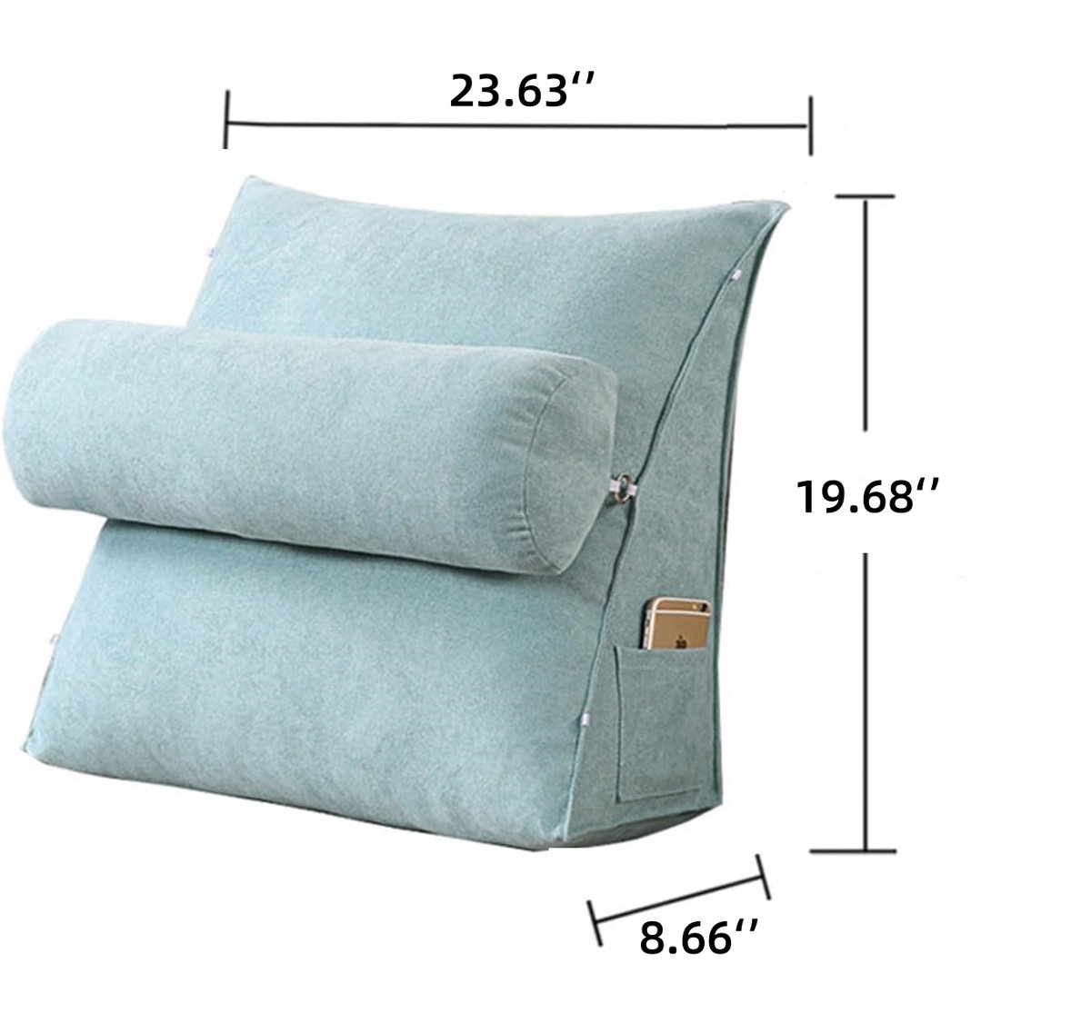 Amgo Chenille Wedges Reading Pillow – Soft Adjustable Backrest Cushion ...