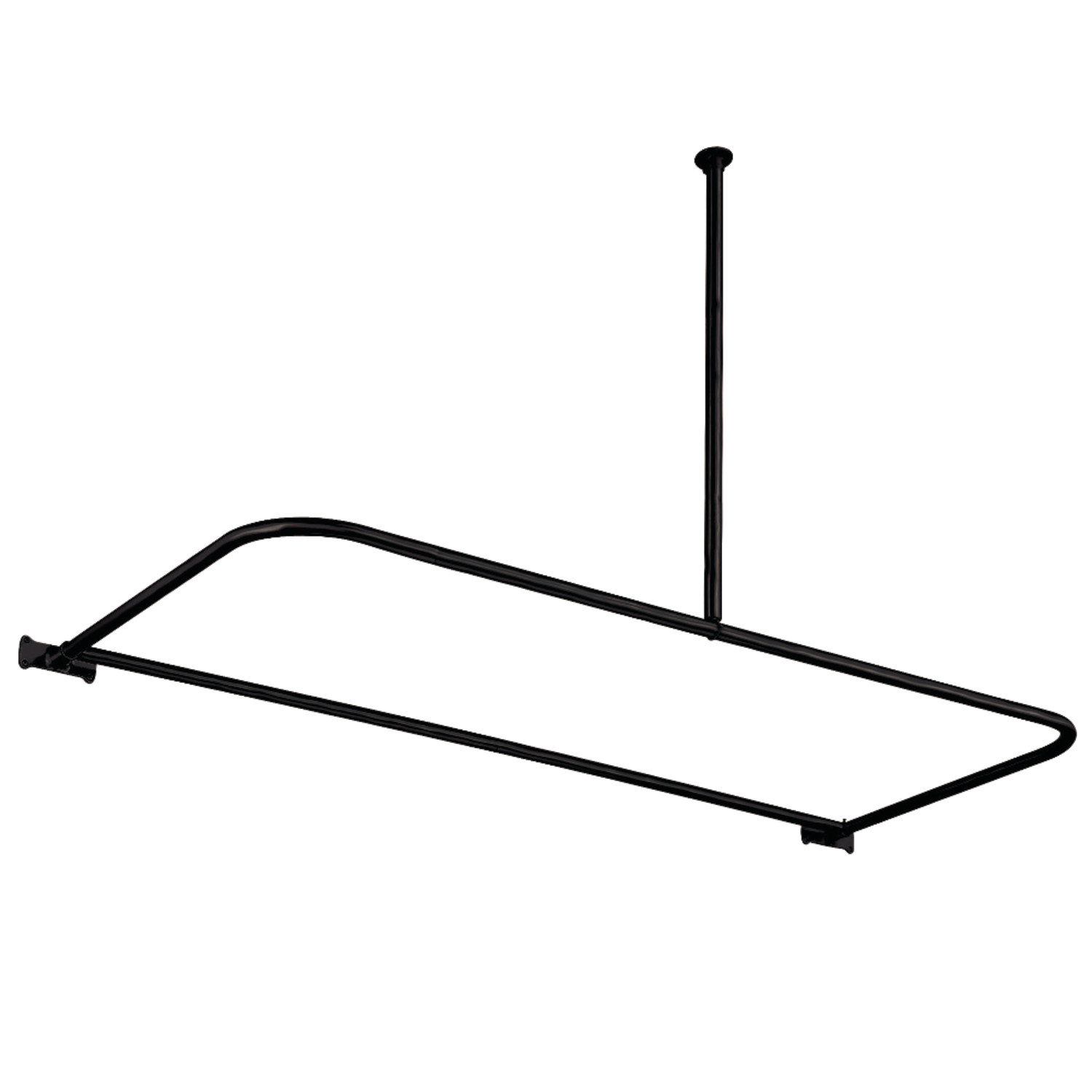 Kingston Brass Vintage 61-Inch D-Shaped Shower Curtain Rod & Reviews ...