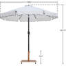 Arlmont & Co. Chavonte Fabric With Piping / Aluminum Patio Umbrella ...
