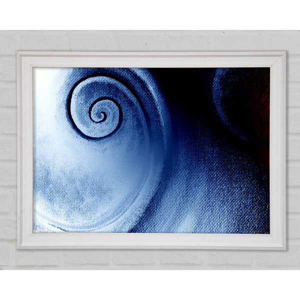 Metro Lane Steel Blue Swirl - Single Picture Frame Art Prints | Wayfair ...