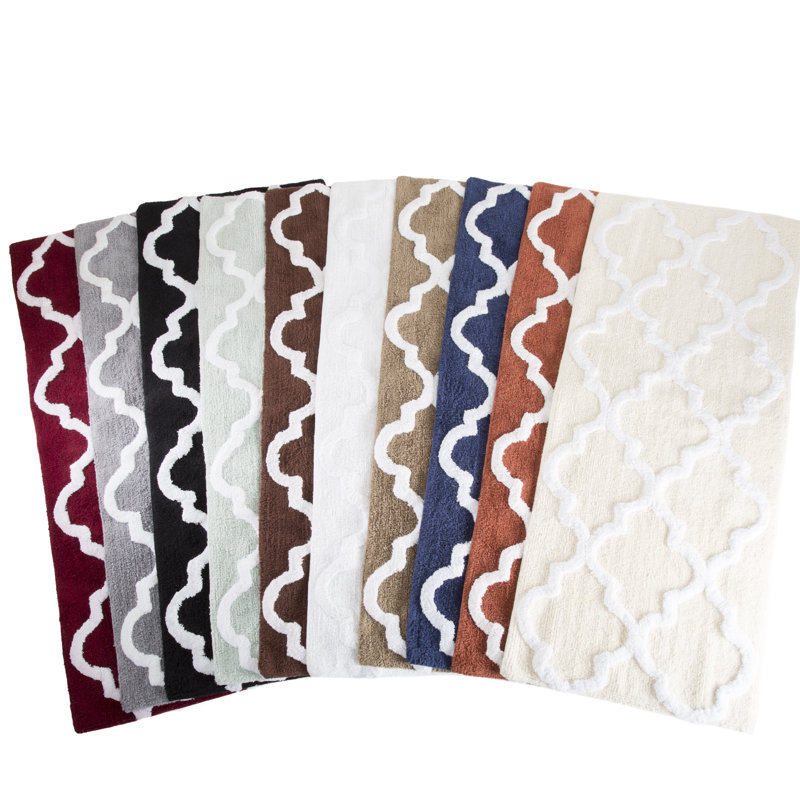 Etta Avenue™ Freida 24x60-inch Cotton Bathroom Rug with Trellis Pattern ...