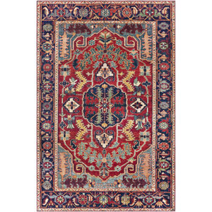 Langley Street Fleckenstein Performance Red/Navy Rug & Reviews | Wayfair