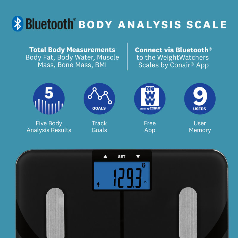 Conair Weight Watchers by Conair Bluetooth Body Analysis Scale ...