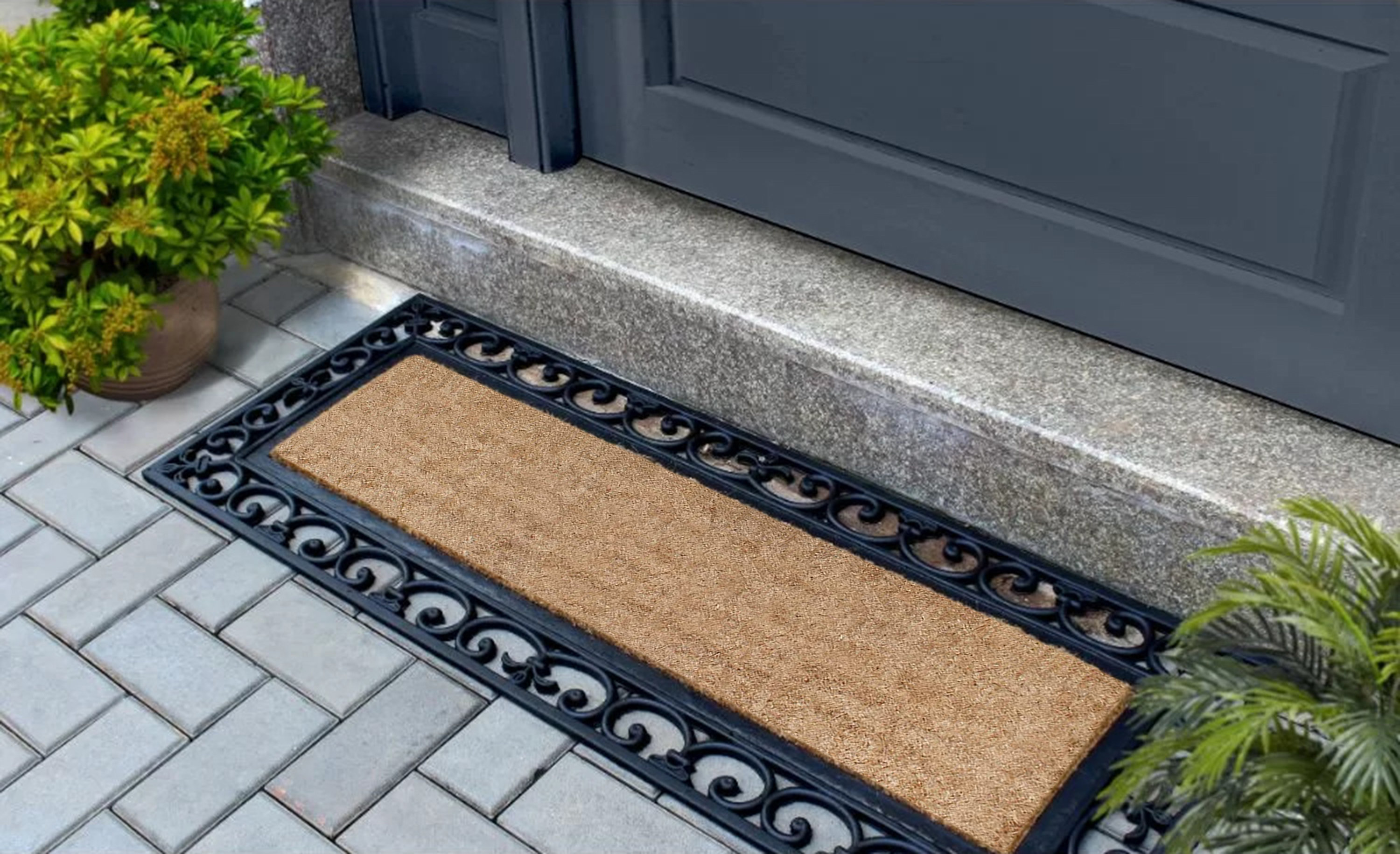 Astoria Grand Elser Double 48 in. x 18 in. Non-Slip Outdoor Door Mat ...