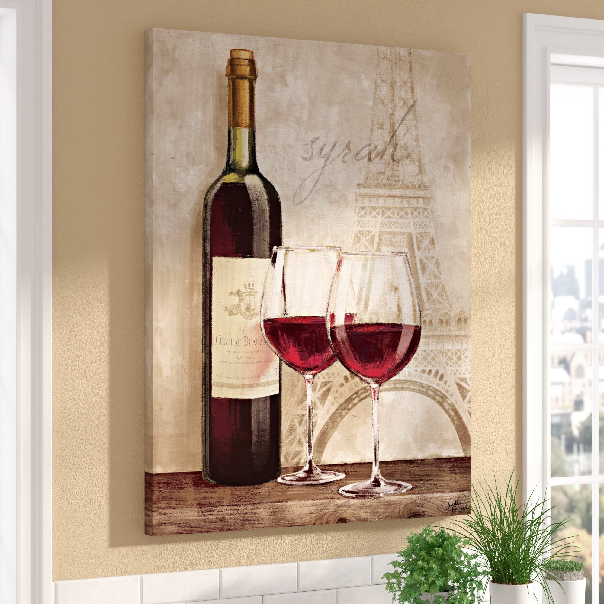 Lark Manor Wine in Paris IV by Janelle Penner Graphic Art on Canvas ...