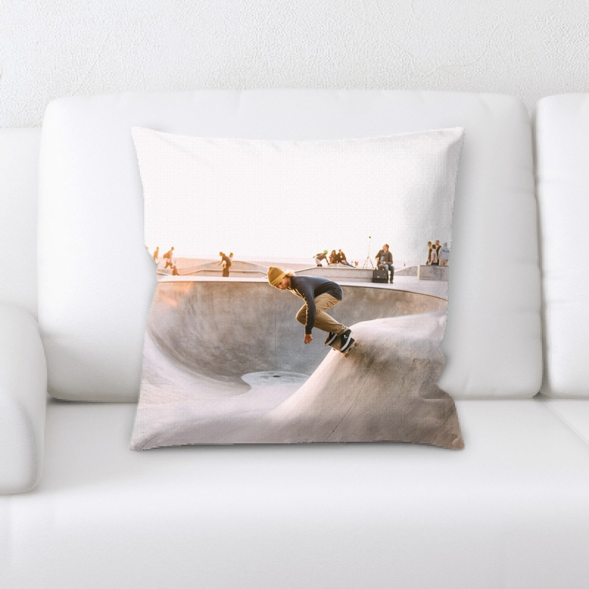 Ebern Designs Lawson Skate Park Square Pillow Cover & Insert | Wayfair