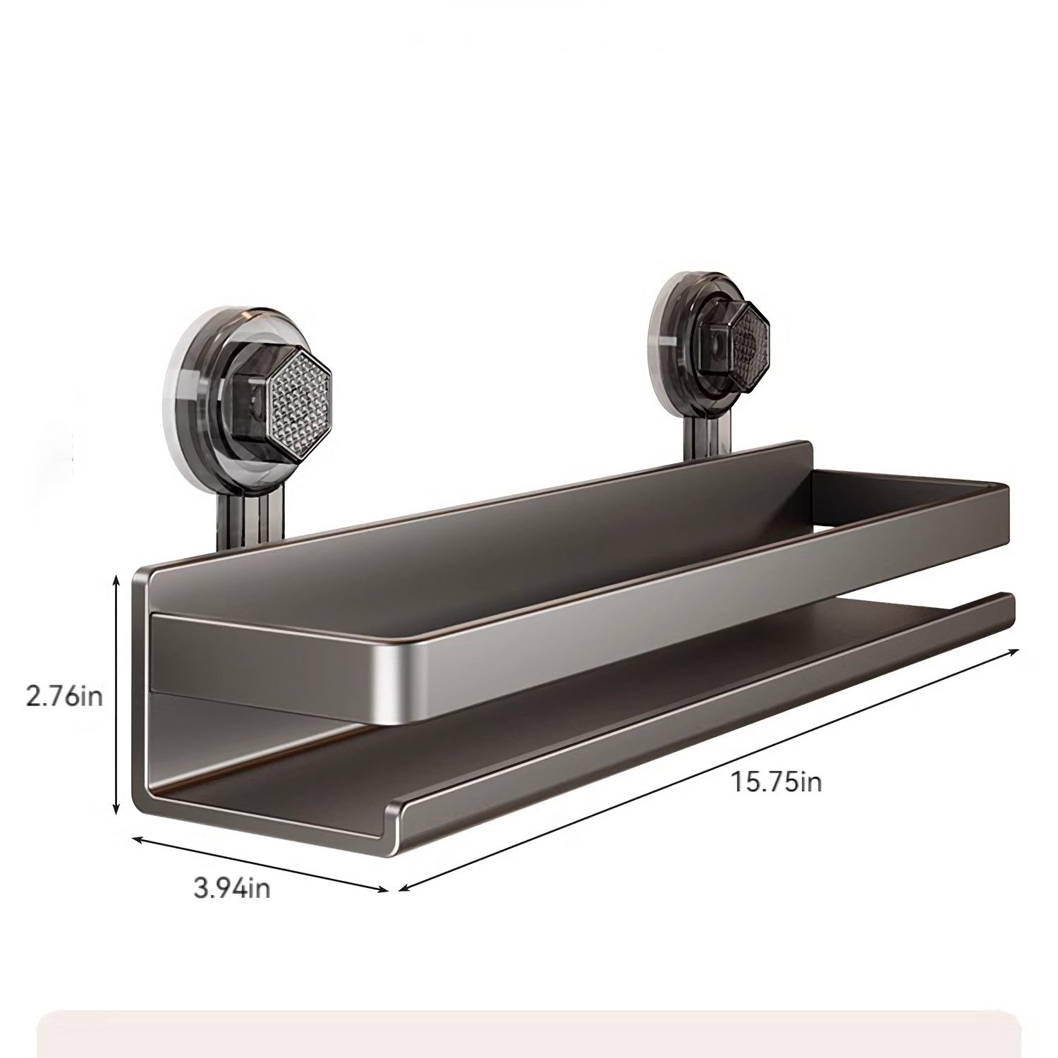 Rebrilliant Kitchen Suction Cup Storage Rack - Stainless Steel ...