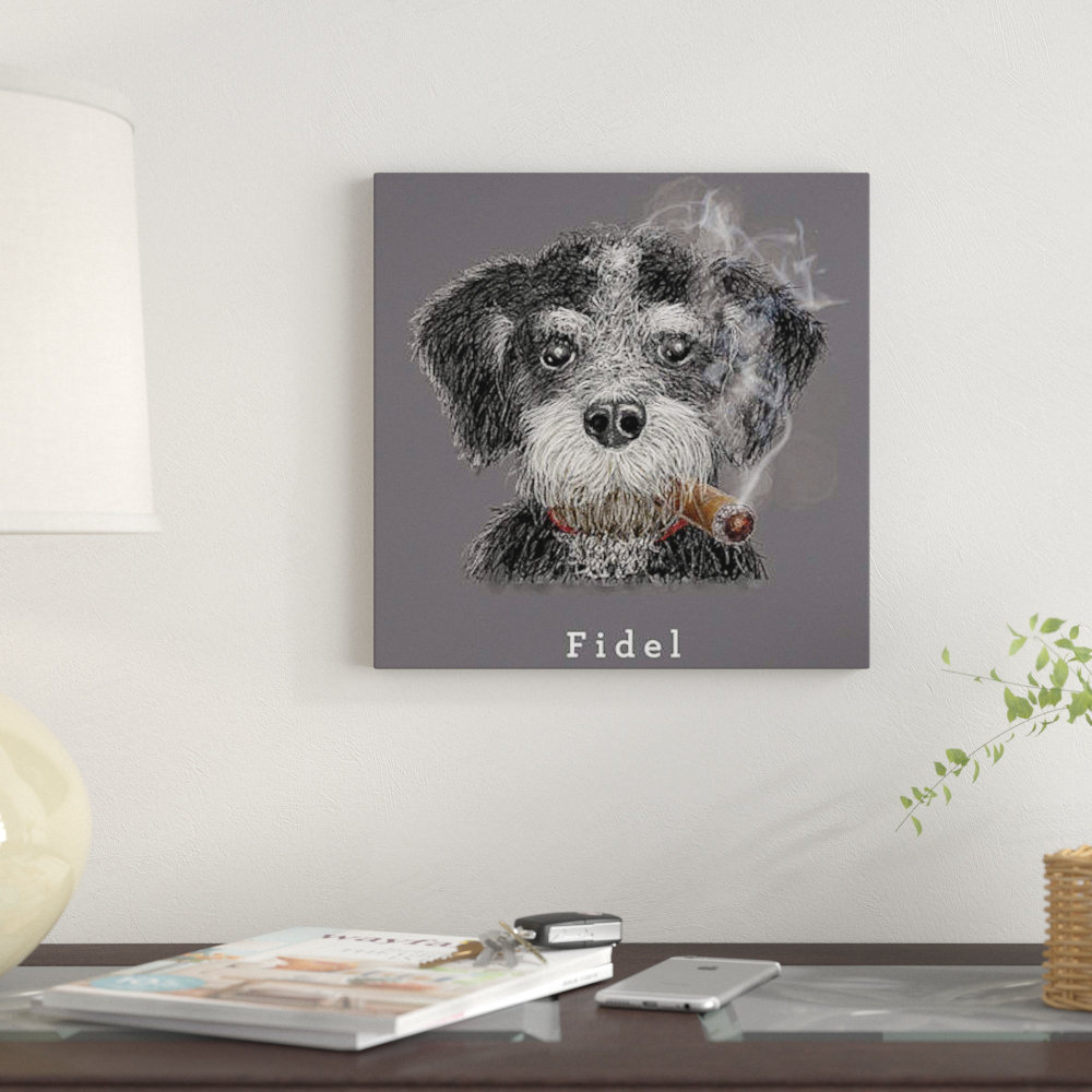 East Urban Home 'Fidel Cuban Native' Graphic Art Print on Canvas | Wayfair