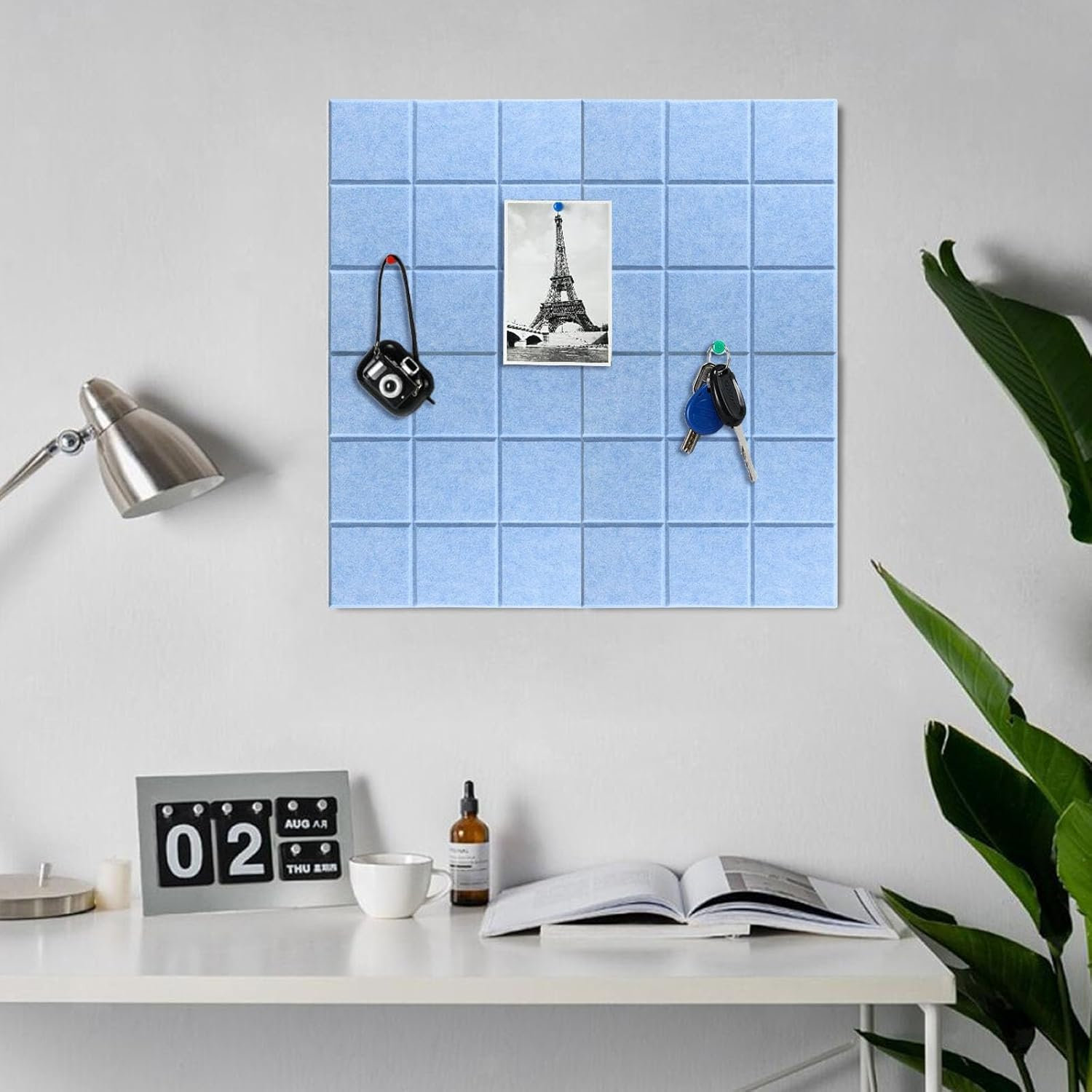 Latitude Run® 6 Packs Cork Board Felt Board Tiles, Bulletin Board 12 ...