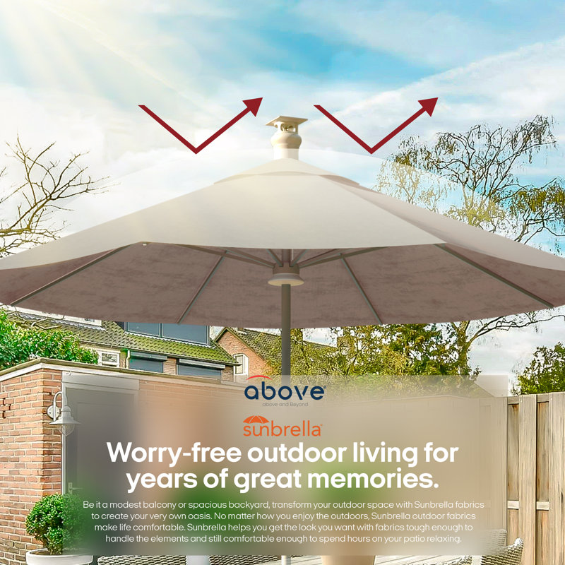 Above Height 9 Feet Smart Umbrella with Remote Control, Wind Sensor ...