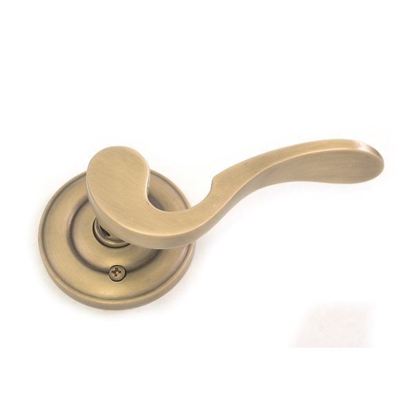 BRASS Accents Levier de porte d’intimité avec rosette Trad Rose ...
