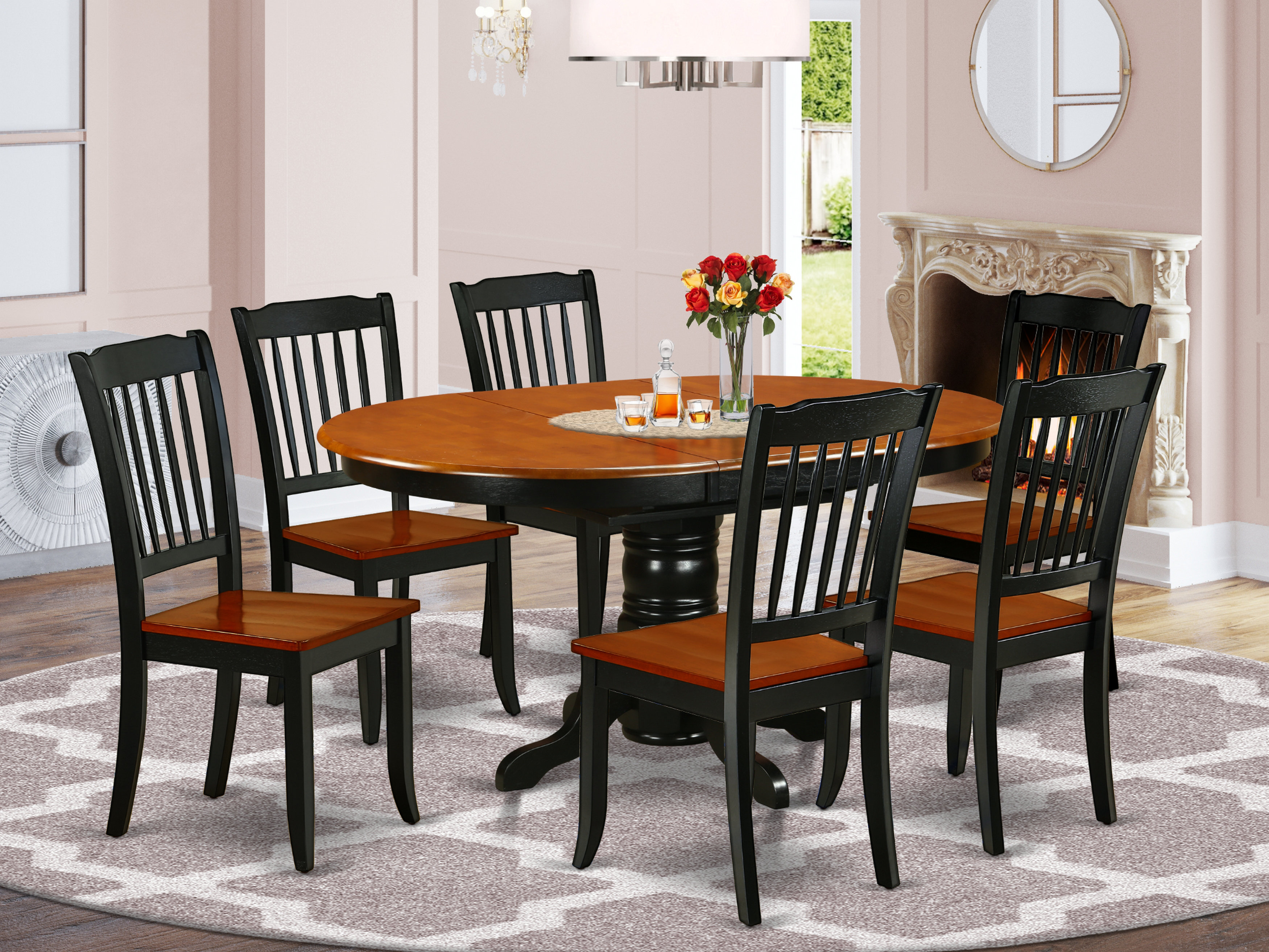 August Grove La Mott 6 - Person Solid Wood Dining Set & Reviews | Wayfair