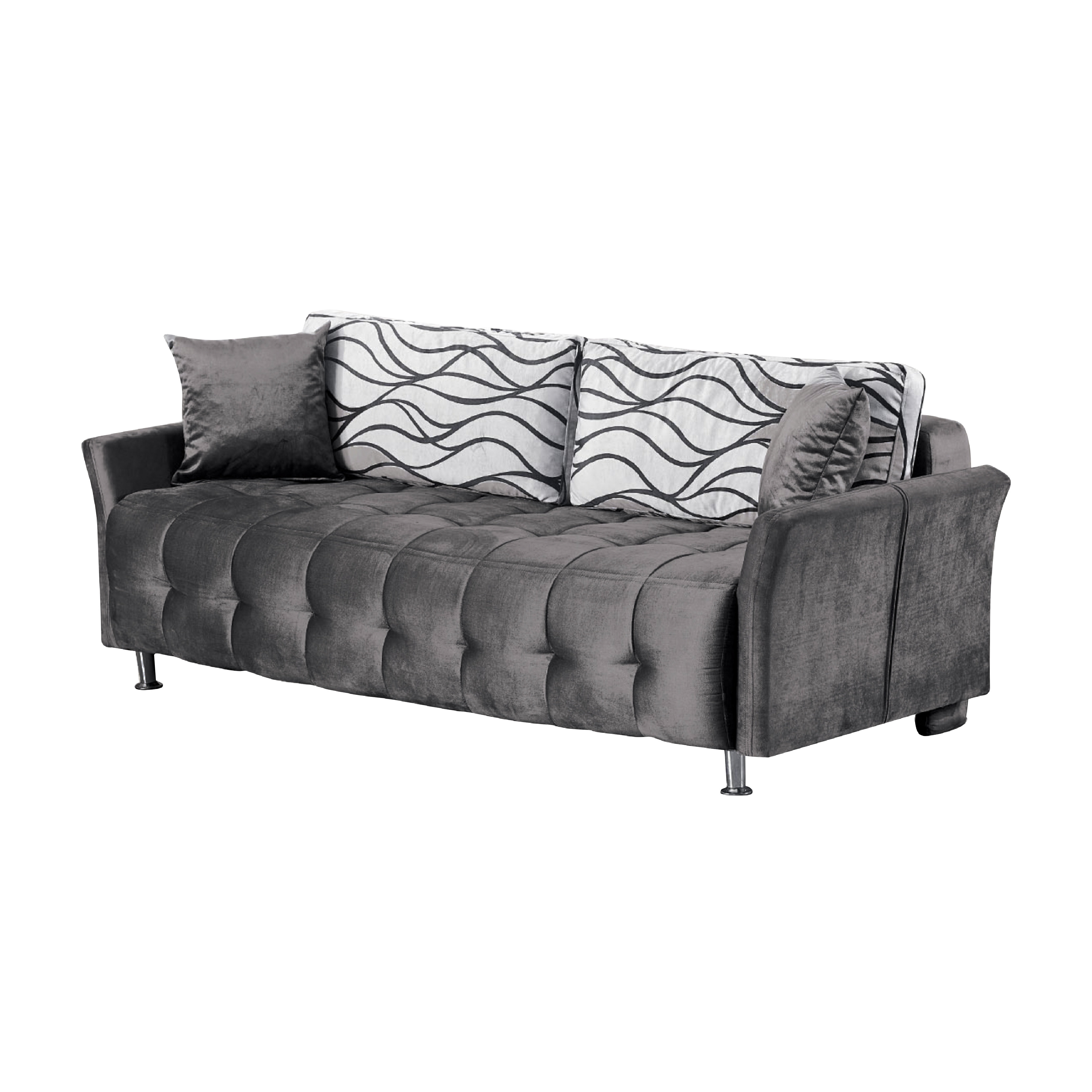 Mercer41 Soft Touch Microfiber 3-Seater Queen Size Sofa - Wayfair Canada