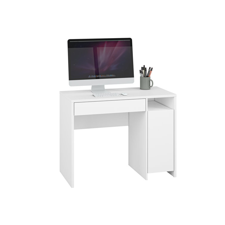 17 Stories Niamiah 102Cm W Rectangle Computer Desk with Cabinet ...