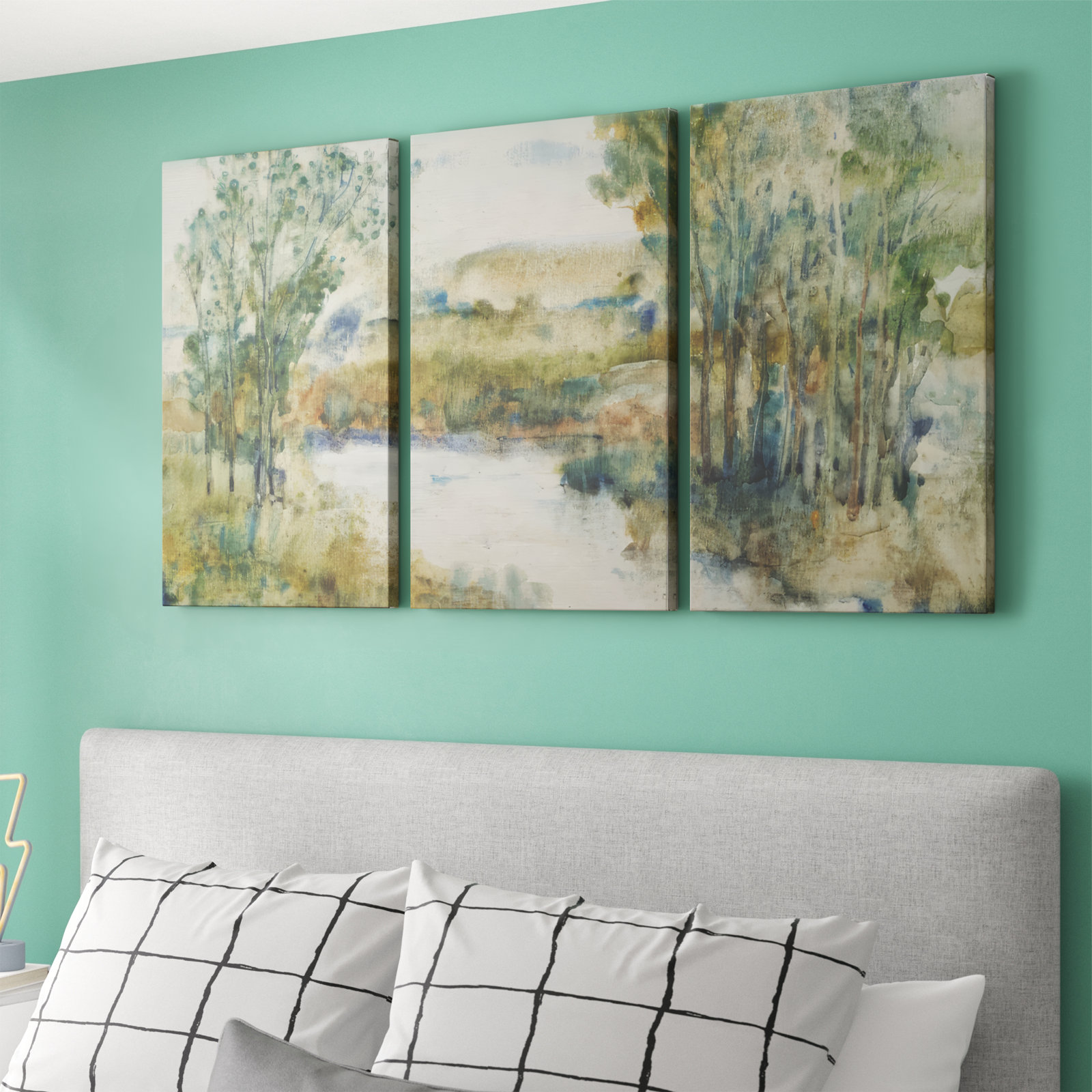 Lark Manor™ Trees On The Creek I- Premium Gallery Wrapped Canvas ...