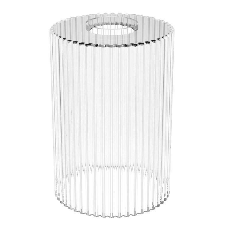 Wrought Studio™ Cylindrical Petal Stripe Glass Lamp Shades | Wayfair