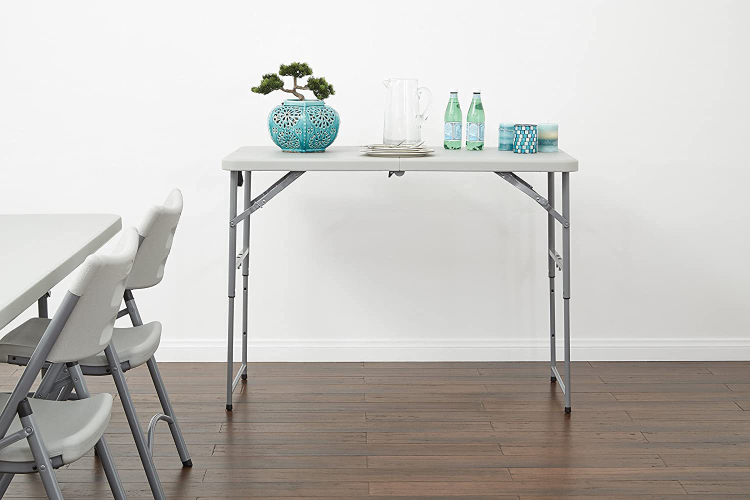 Latitude Run® Resin Multipurpose Rectangle Table, 4-Feet Long, Height ...