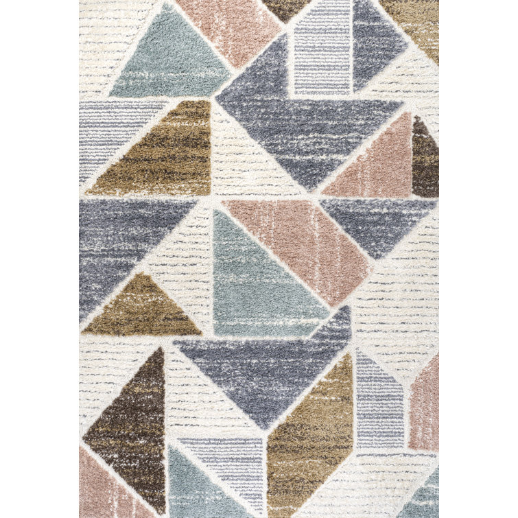 Corrigan Studio® Aileen Geometric Scandi Colorblock Carved Area Rug ...
