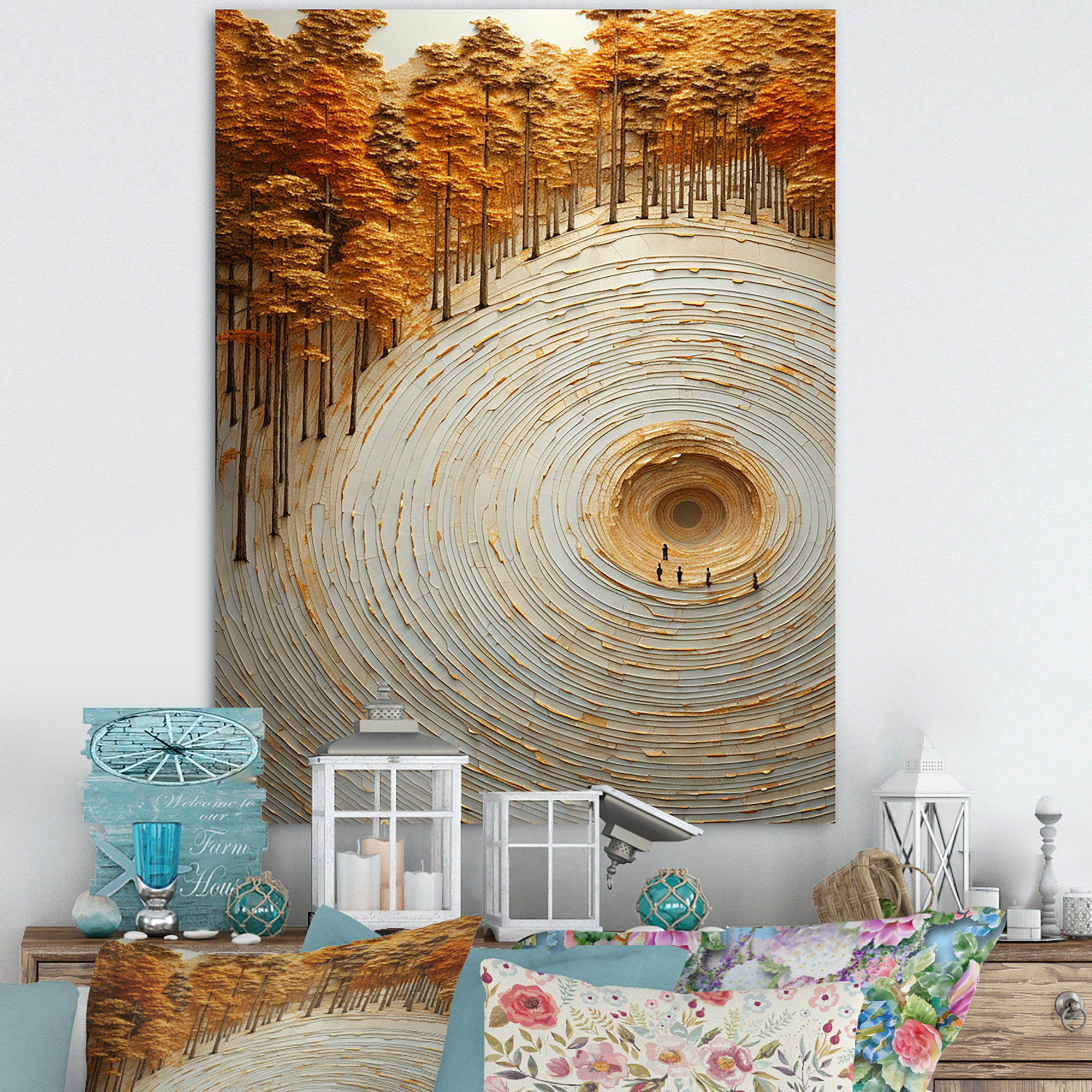Millwood Pines Abstract Pine Tree Spiral Serenity I - Botanicals Wall ...