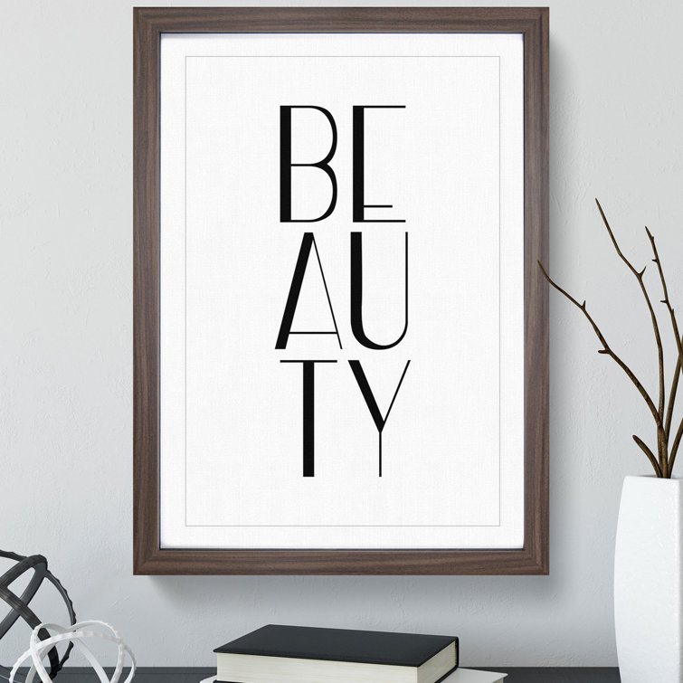 East Urban Home Beauty - Picture Frame Typography | Wayfair.co.uk