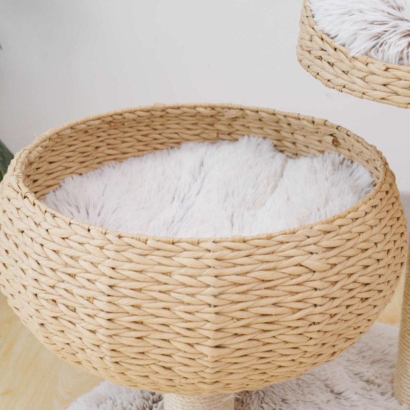 Petpals Natural Handwoven Cat Tree - 23"h, 3-level, Medium, Mai | Wayfair