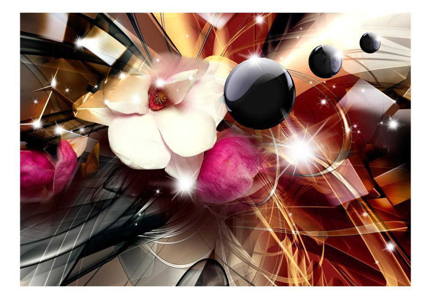 Brayden Studio Abstract Wallpaper Wall Mural - Abstraction Of Colours ...