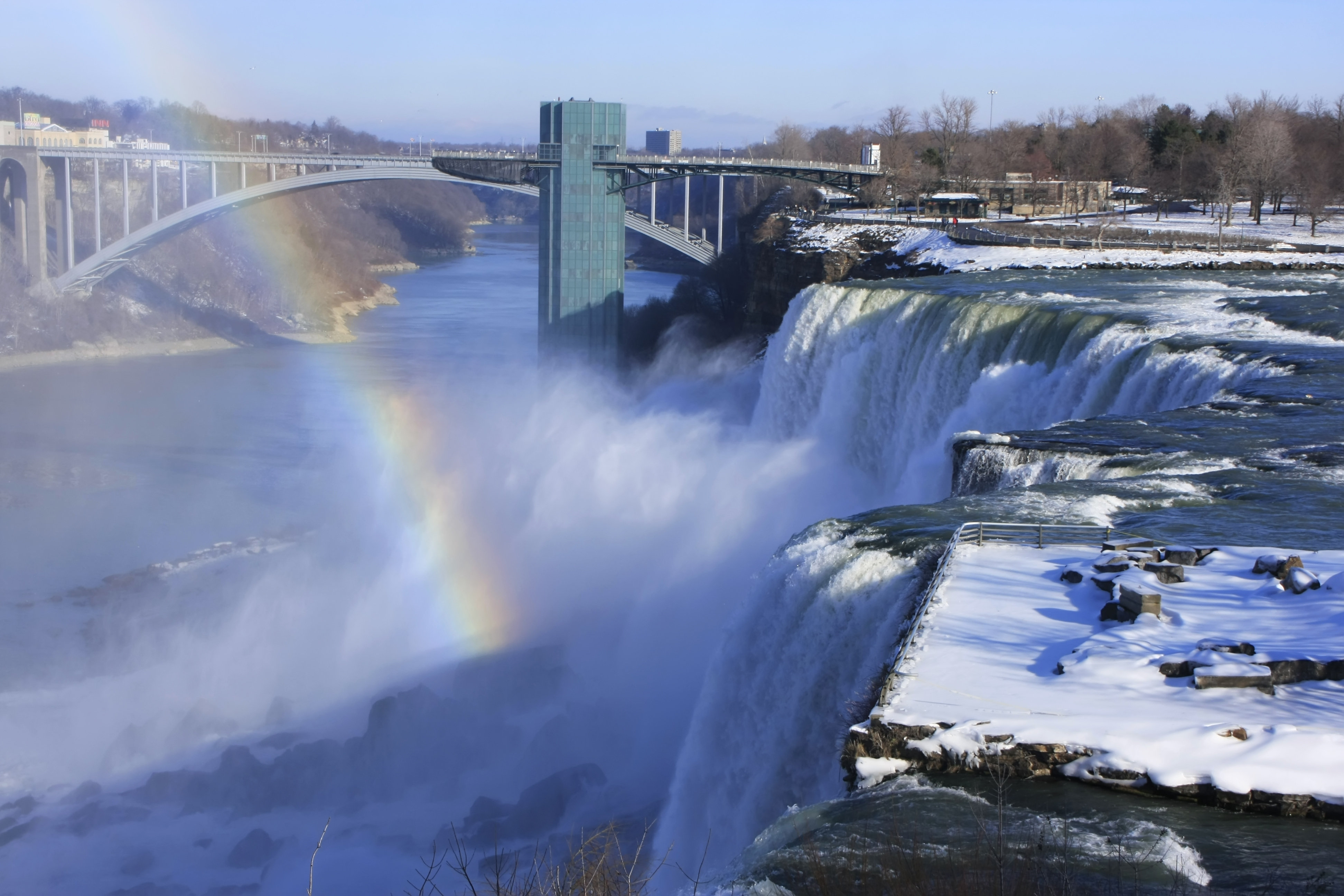 Ebern Designs Niagara Falls And Rainbow Bridge On Canvas by ...