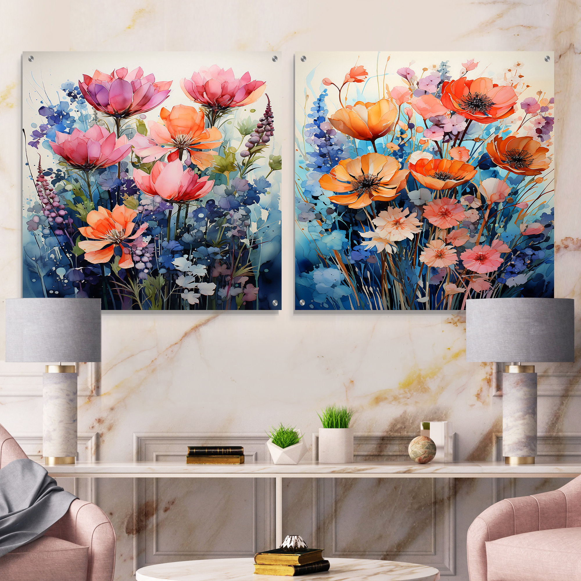 Lark Manor™ Blue Bonnets Romantic Impression III - Blue Bonnets Acrylic ...