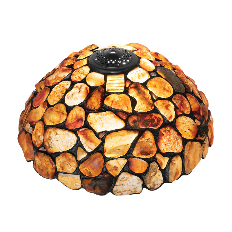 Meyda Lighting Agata 8" H x 16" W Stone Bowl Lamp Shade ( Spider ) in ...