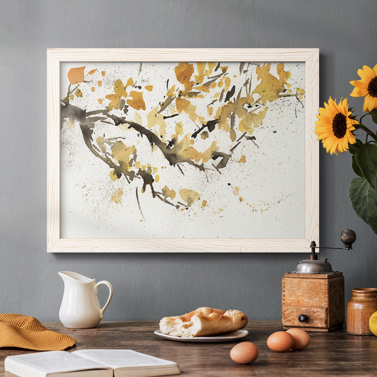Winston Porter Watercolor Tree Branch I Framed On Canvas Print | Wayfair