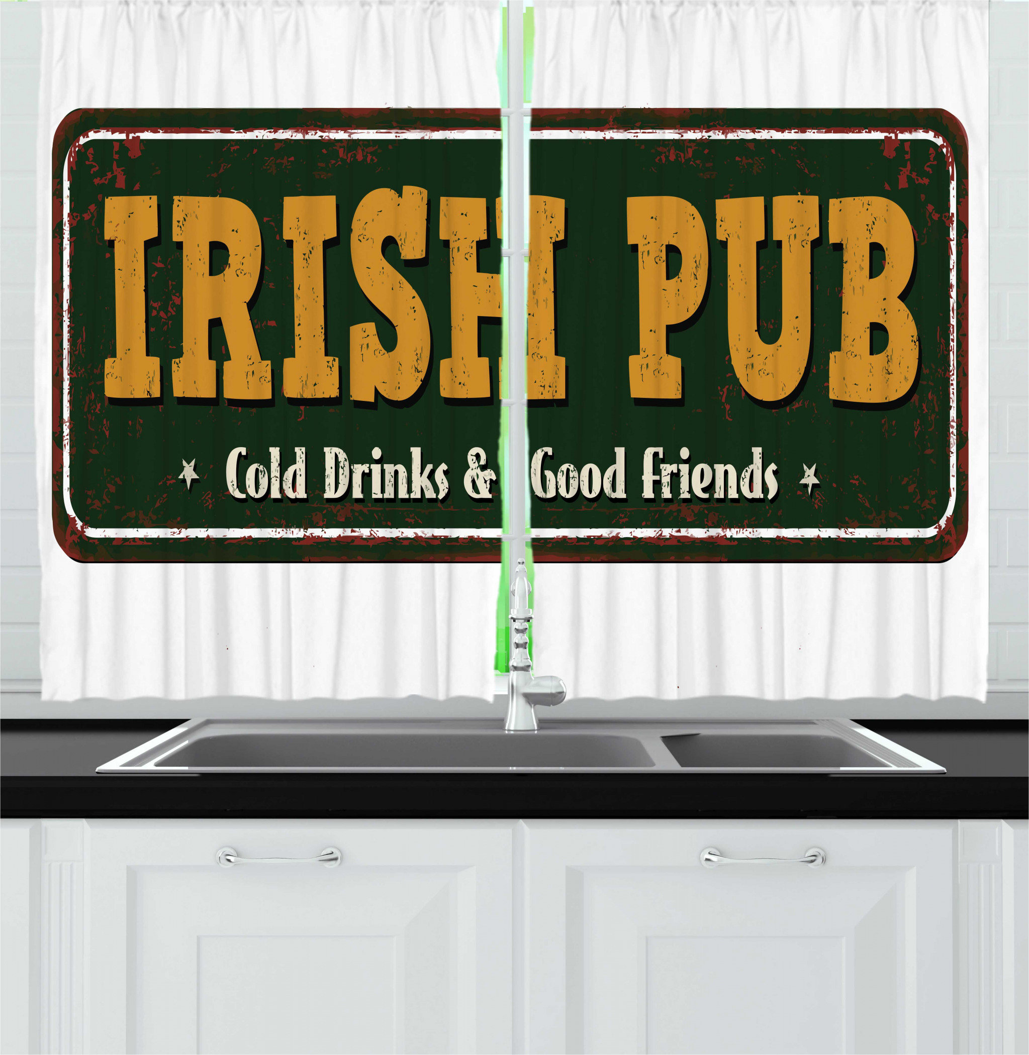 East Urban Home 2 Piece Irish Pub Vintage Grunge Bar Sign with Cold ...