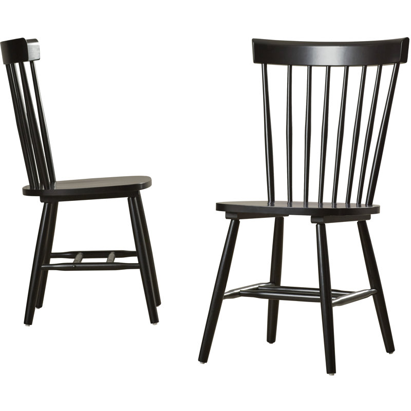 Ebern Designs Aulii Solid Wood Slat Back Side Chair & Reviews | Wayfair
