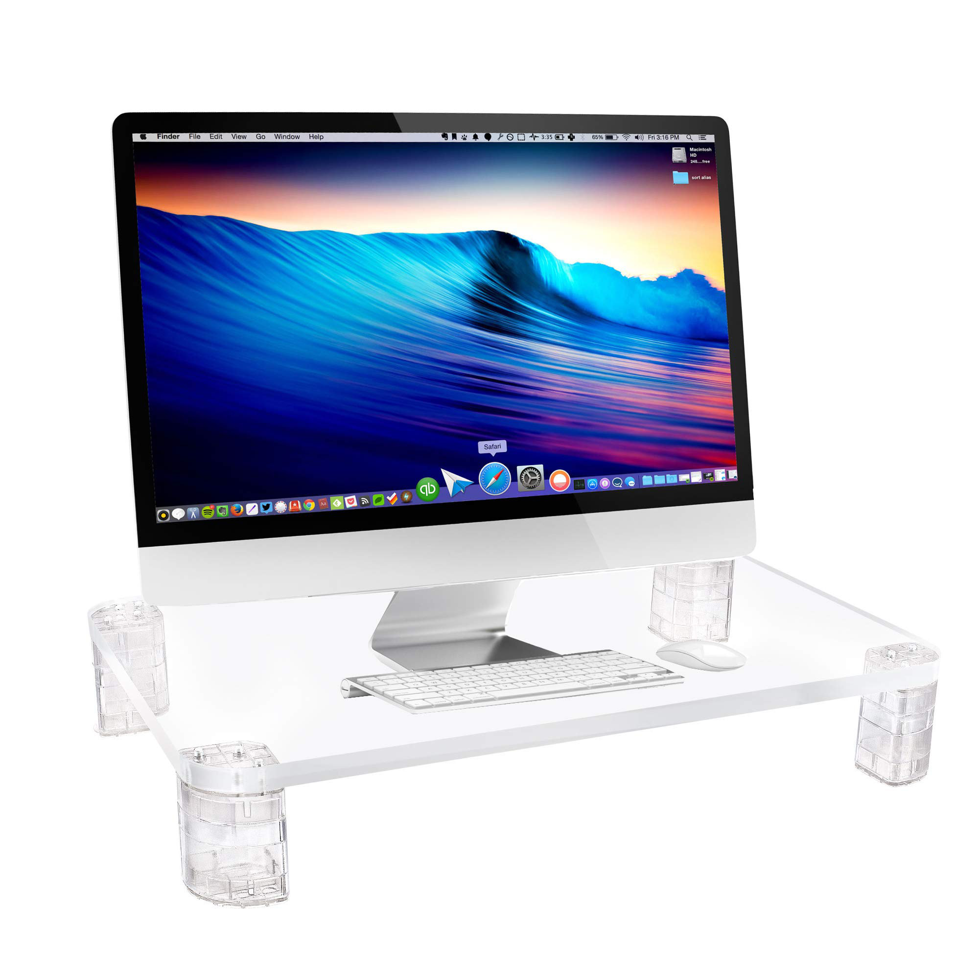 Ivy Bronx Janushan Plastic Monitor Stand | Wayfair
