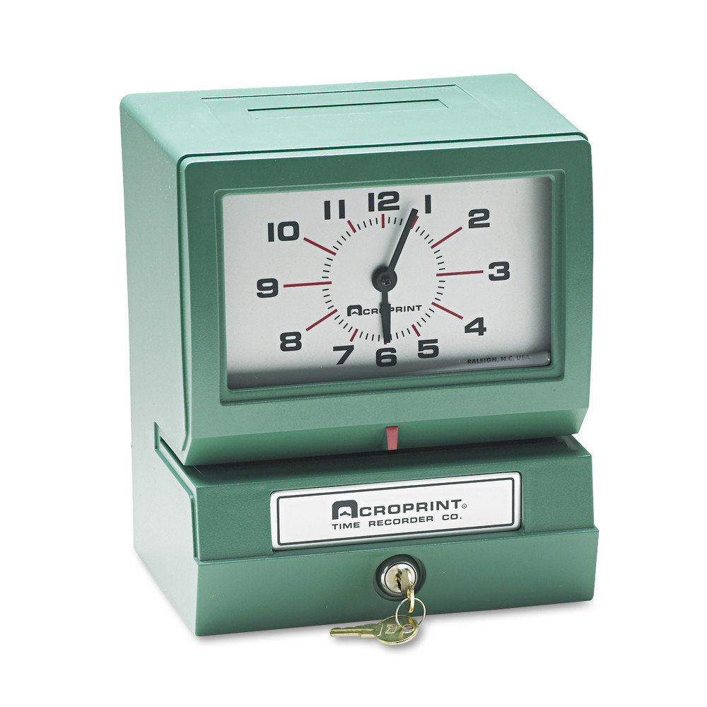 Acroprint Time Recorder Model 150 Analog Automatic Print Time Clock ...