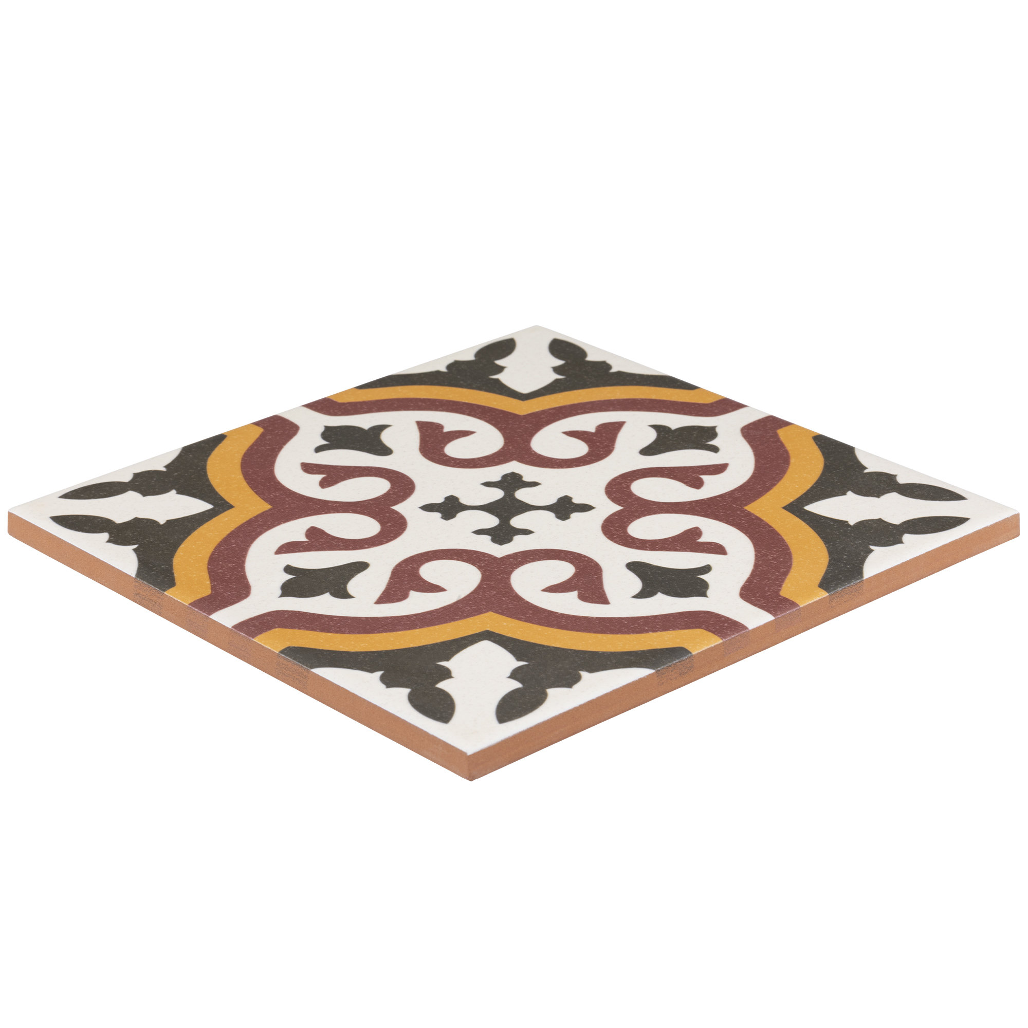 Industry Tile Tradition 8" x 8" Ceramic Spanish Wall & Floor Tile ...