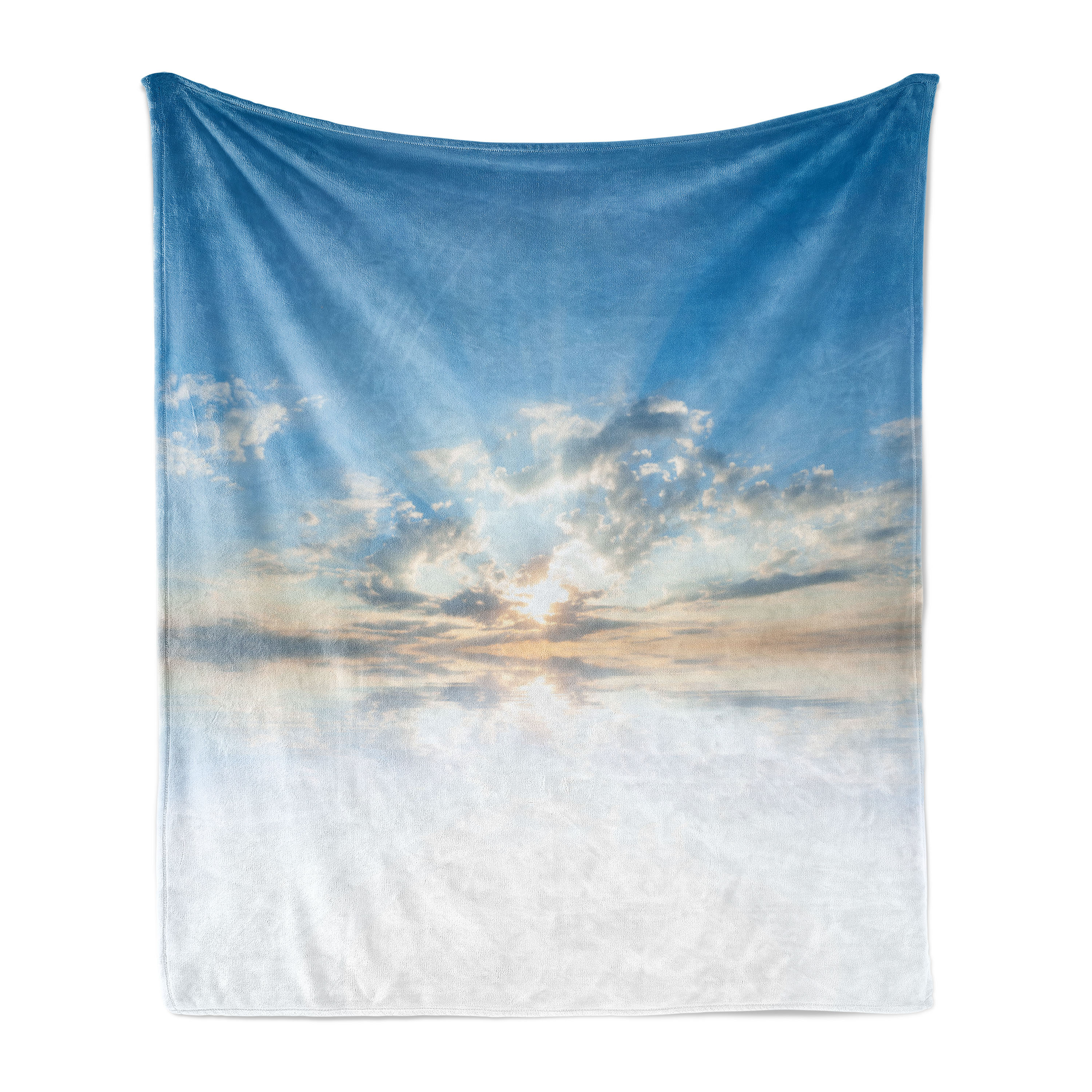 Ambesonne Scene Fleece Throw Blanket Blue Sky Freedom Clouds Pale Blue ...