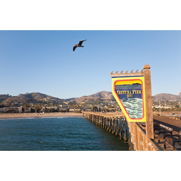 Highland Dunes Ventura Pier Symbol On Canvas by Dima_Rogozhin Print ...