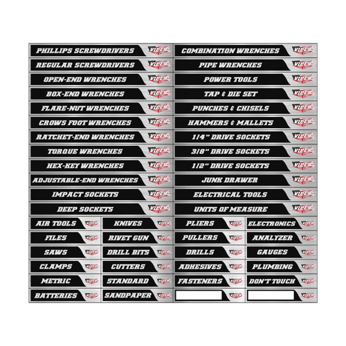Viper Tool Storage Magnetic Toolbox Drawer Labels, Pre-Printed | Wayfair