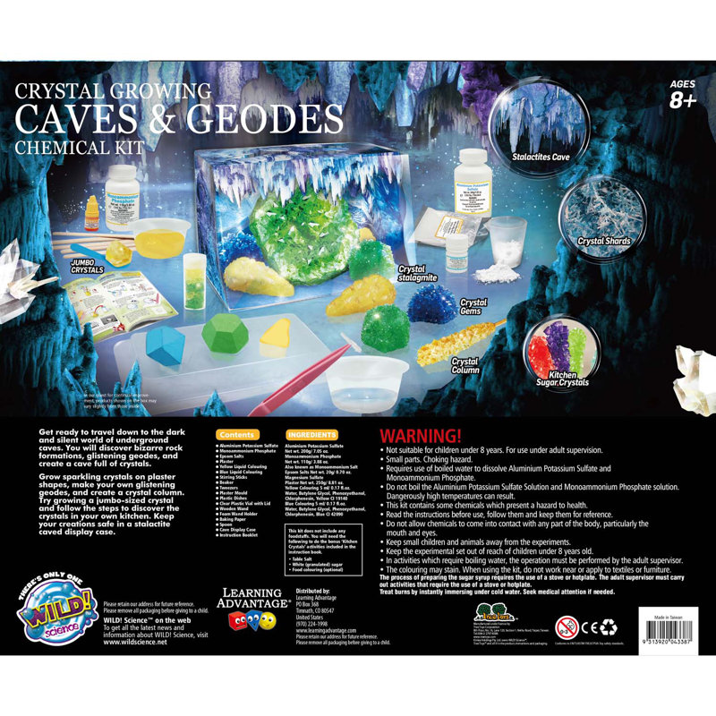 WILD ENVIRONMENTAL SCIENCE Crystal Growing Caves and Geodes | Wayfair