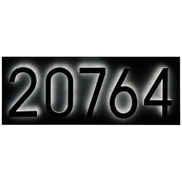 PRO-DF Address Plaque for Backlit LED Numbers, Black & Reviews | Wayfair