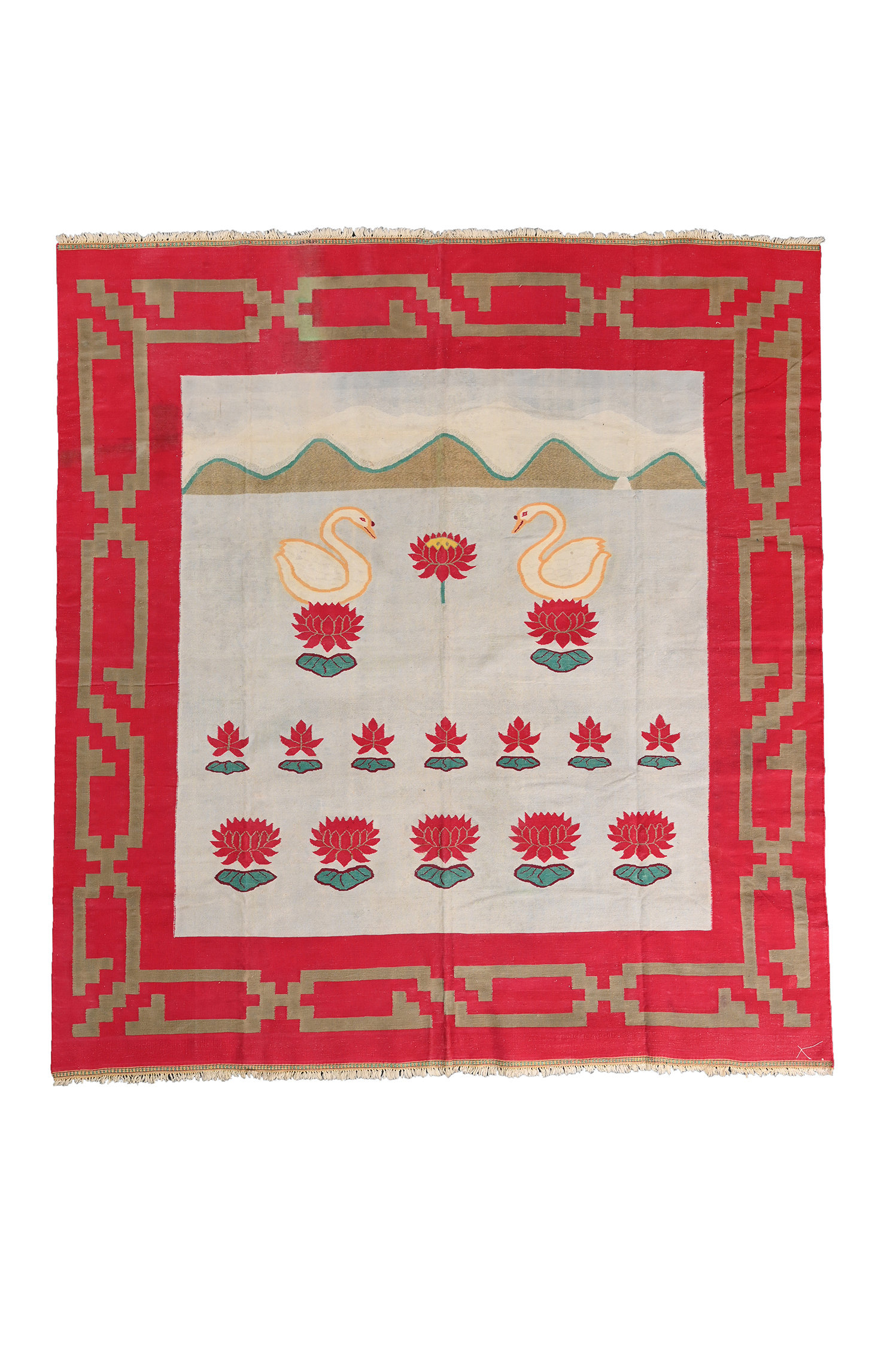 Rug & Kilim One-of-a-Kind Hand-Knotted 7'4" x 7'10" Cotton Area Rug in ...