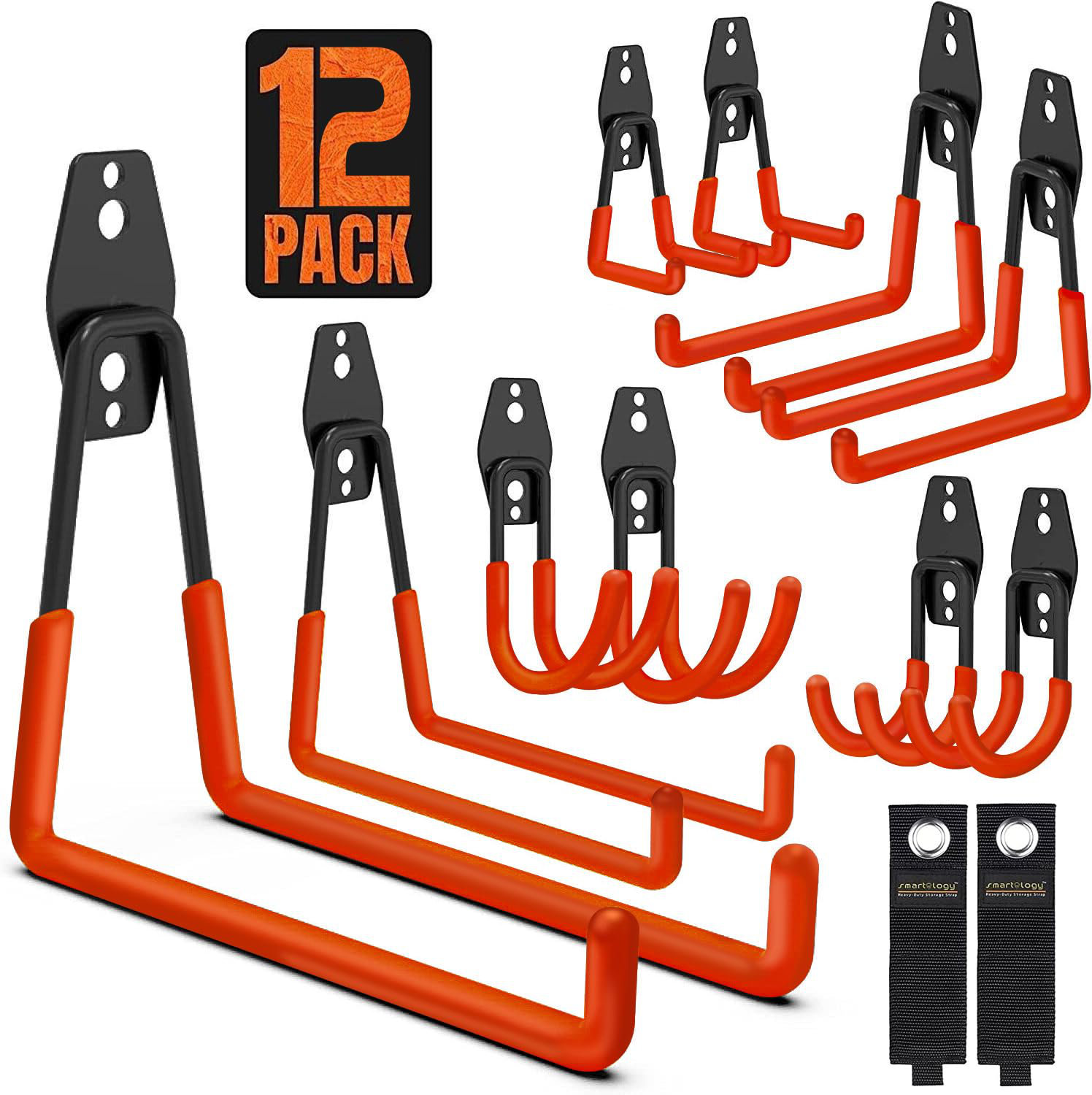 WFX Utility™ Garage Hooks, 12 Pack Wall Storage Hanger With 2 Extension ...