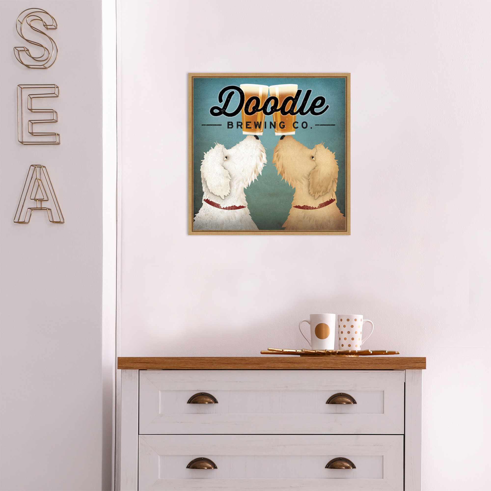 Winston Porter Doodle Beer Double by Ryan Fowler - Floater Frame ...