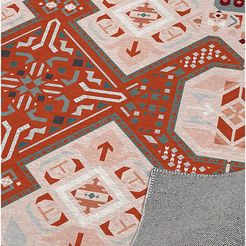 Dakota Fields North Reading Geometric Terracotta Area Rug | Wayfair